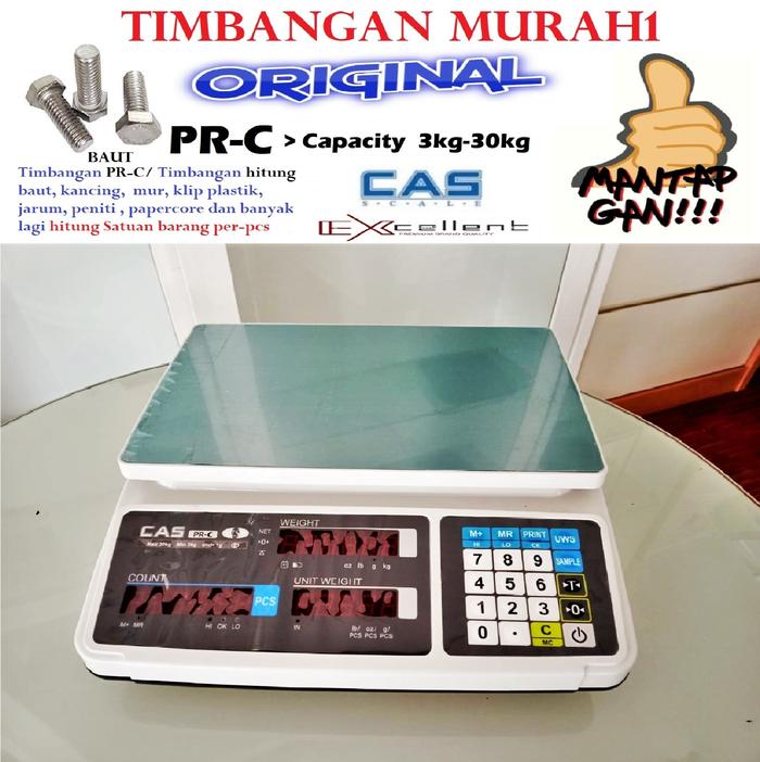 Jual timbangan baut CAS PR-C 3kg-6kg-15kg-30kg hitung satuan barang per-pcs - Kota Tangerang ...