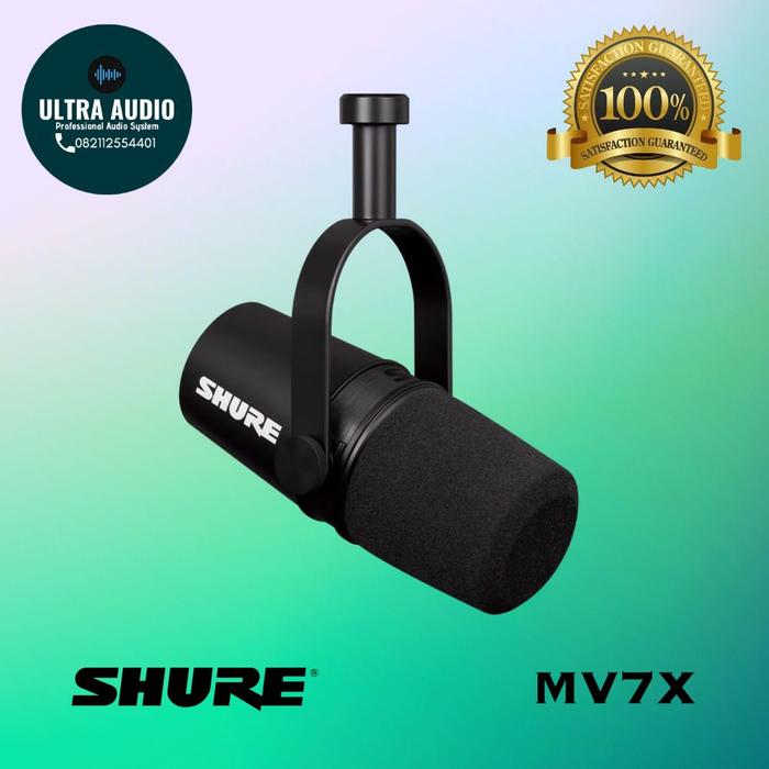 Jual SHURE MV7X / MV 7X / MV7 X Microphone Condenser Studio XLR ...