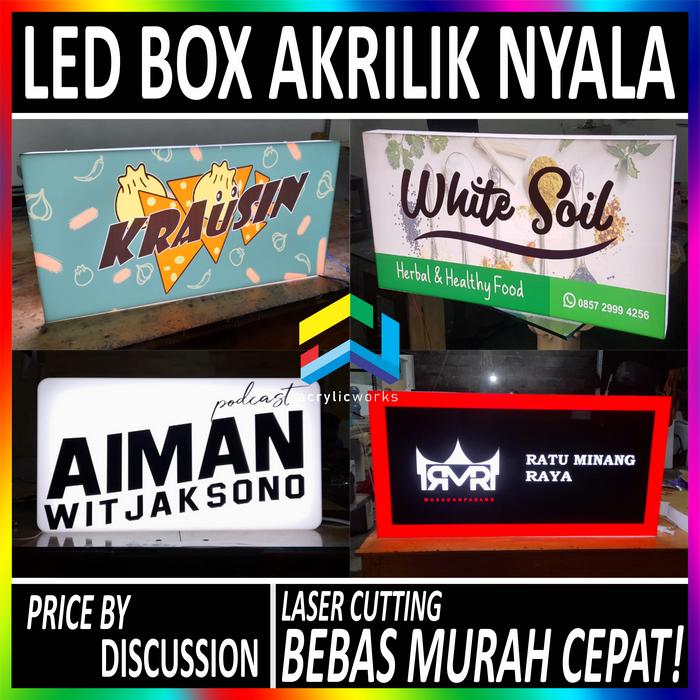 Jual NEON BOX KOTAK Nyala LED Custom Ukuran Bebas - Jakarta Barat ...
