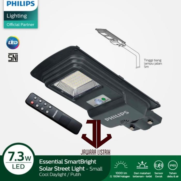 Jual Philips Essential SmartBright Solar Street Light Large 7,3 WATT 7 ...