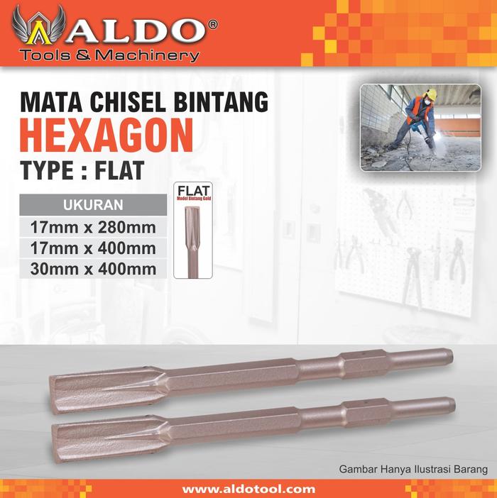Jual Mata Chisel Model Bintang Hexagon Type Flat Merk ALDO - Kota ...