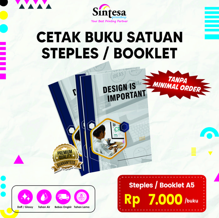 Jual Cetak Buku Satuan Steples/Kawat/Booklet (A5/A4/B5) - A5 - Kota ...