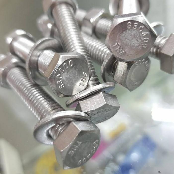 Jual 1 set (Baut + Mur + Ring Plat) M16 x 50 Stainless 304 - Jakarta ...