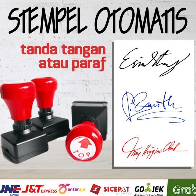 Jual Stempel otomatis Tanda Tangan/Paraf 1 warna - Merah - Kota Bandung ...