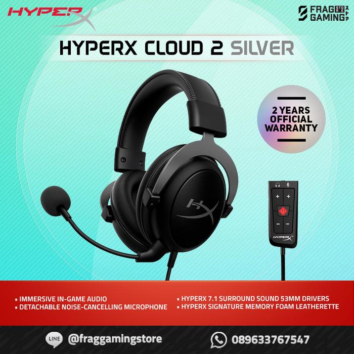 Jual Hyperx Cloud 2 Silver / II Gun Metal Gaming Headset - Jakarta ...