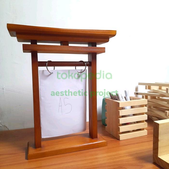 Jual Menu Stand Kayu / Tempat Gantungan Menu kayu gaya Jepang - A5 ...