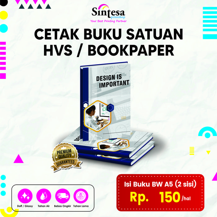 Jual Sintesa Cetak Buku Satuan Booklet Softcover Hardcover Ring A5 A4 ...
