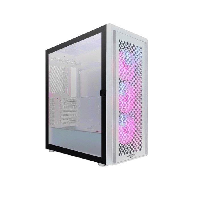 Jual CUBE GAMING STALLA WHITE - ATX - LEFT SIDE GLASS DOOR Dust Filter ...