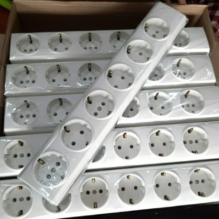 Jual Stop kontak broco 6 lubang colokan listrik broco isi 6 lubang ...