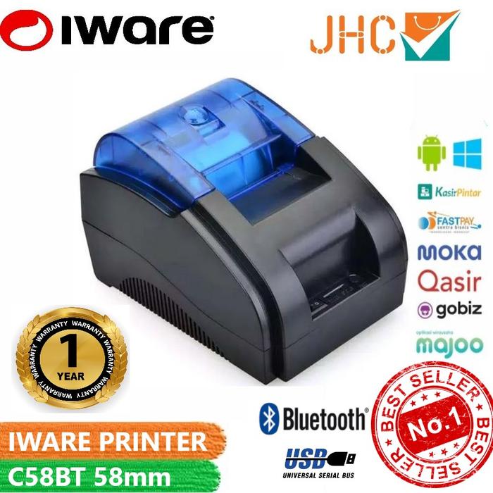 Jual PRINTER KASIR IWARE THERMAL USB BLUETOOTH 58mm - C58BT C58 BT - Kota Medan - JunHua ...