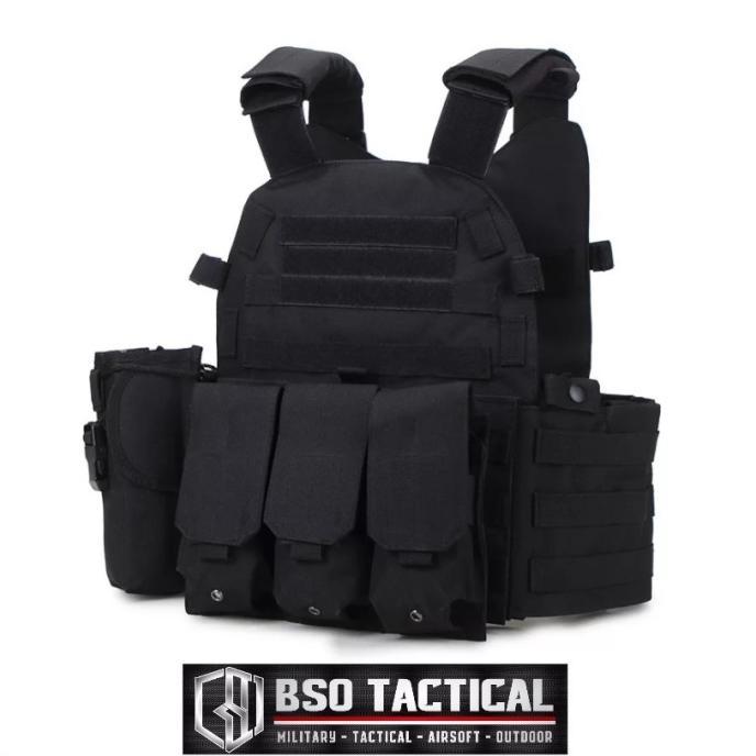 Jual ROMPI TACTICAL 6094 STYLE BODY VEST WITH TRIPLE MAGAZINE POUCH SET ...