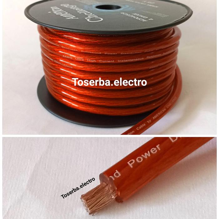 Jual Kabel 4 AWG Setrum Power Aki Ground 4awg audio mobil Jual Meteran ...