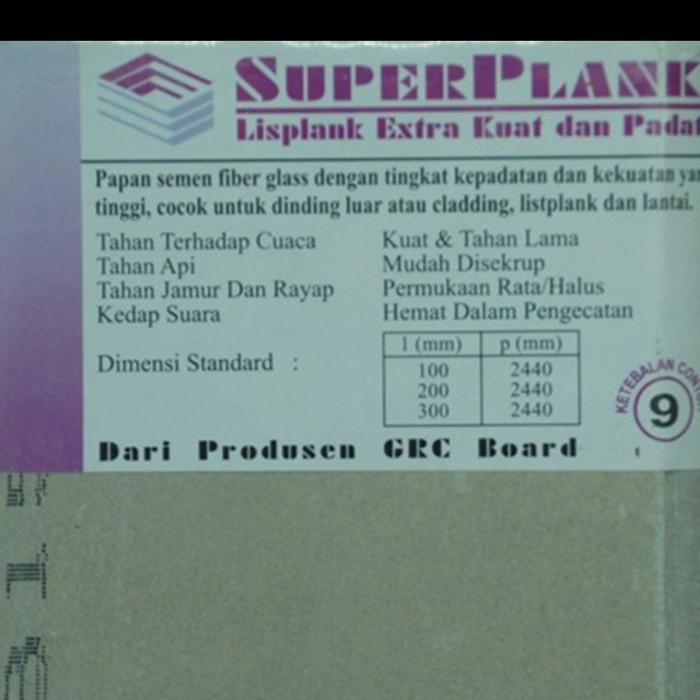 Jual GRC superplank 9 mm x 100 x 2440 bevel - 9x300x2440 - Kota Bandung ...