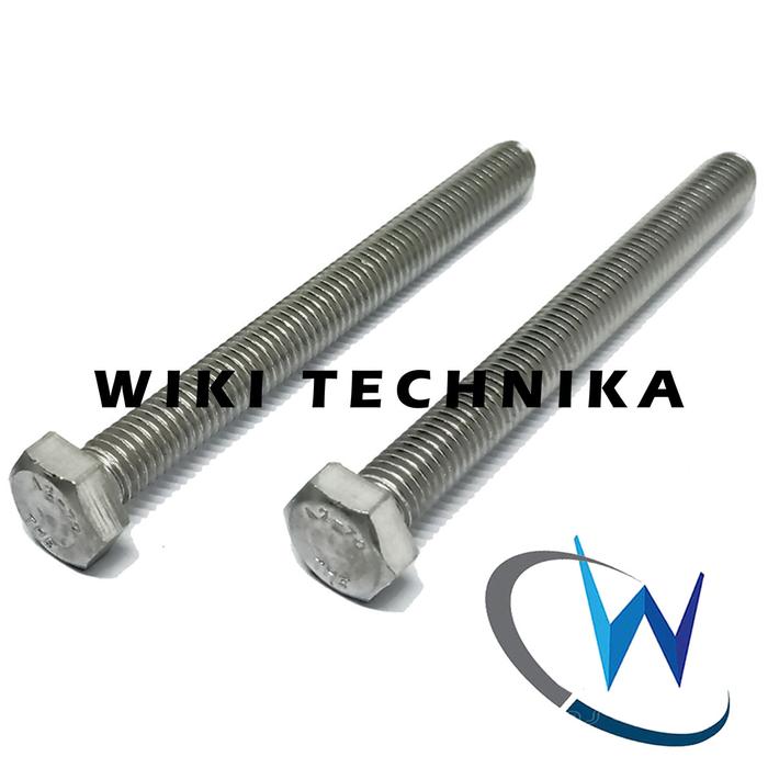 Jual BAUT HEX STAINLESS 304 M20 FULL DRAT DIM 20 MM PITCH 2.5 MM KUNCI 30 - 20X80 - Kota Bandung ...