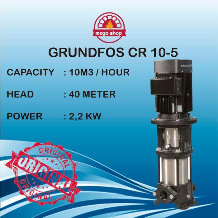 Jual GRUNDFOS CR 10-5, Vertical Multistage Pump, Transfer Pump, Jockey Pump - Jakarta Pusat ...