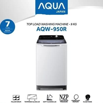 Jual Aqua Japan Mesin Cuci Top Loading 9 Kg AQW-950R, Mesin Cuci 2 ...