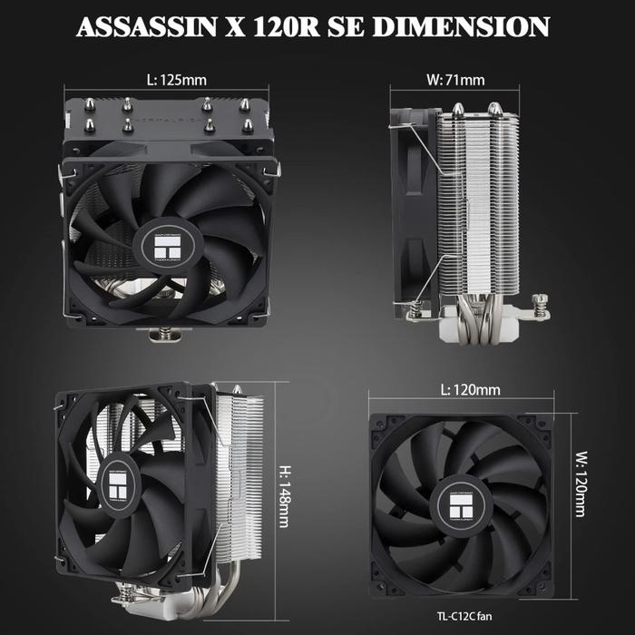 Jual Thermalright Assassin X 120 Refined Se I Argb - 120mm Air Cpu Cooler - White Argb Di Seller ...