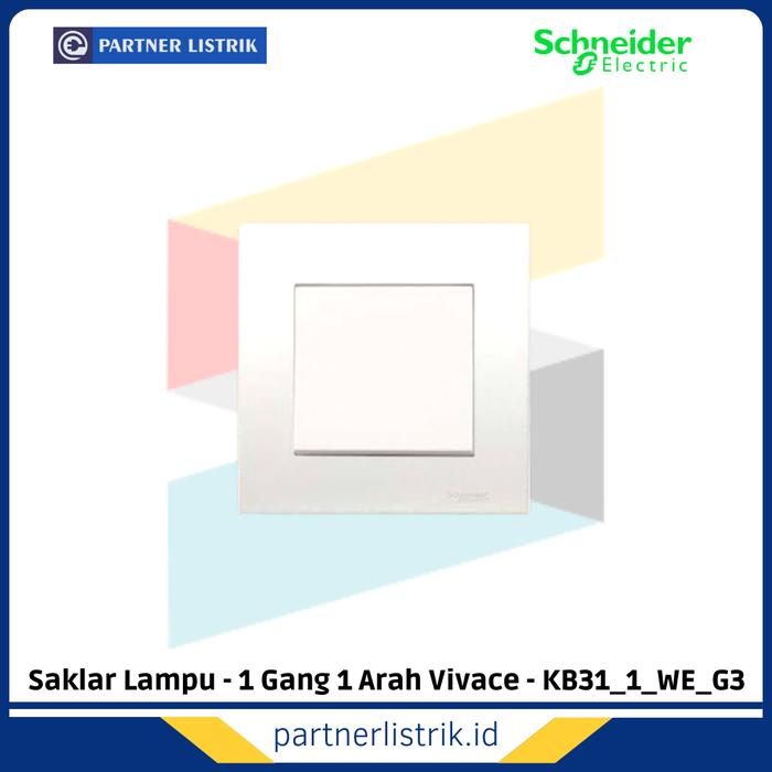 Jual Schneider Electric Vivace Saklar Lampu - 1 Gang 1 Arah - KB31_1_WE ...