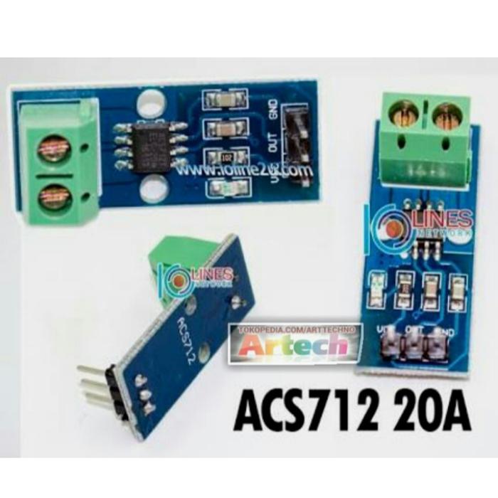 Jual ACS712-20 AC-DC Sensor Arus ACS712 20A Hall Current Sensor Module ...