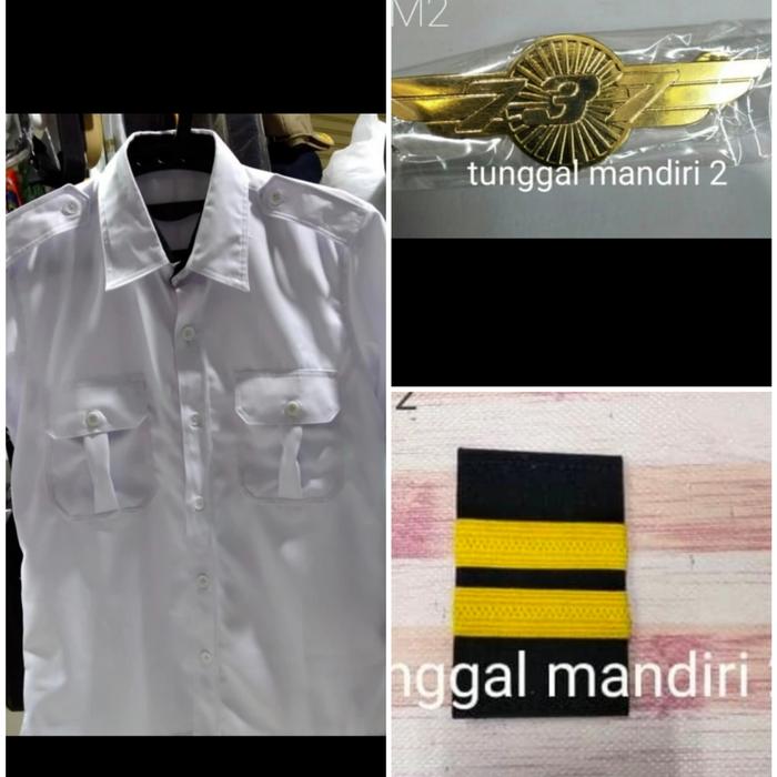 Jual setelan baju pilot dewasa pangkat lambang - Jakarta Pusat ...