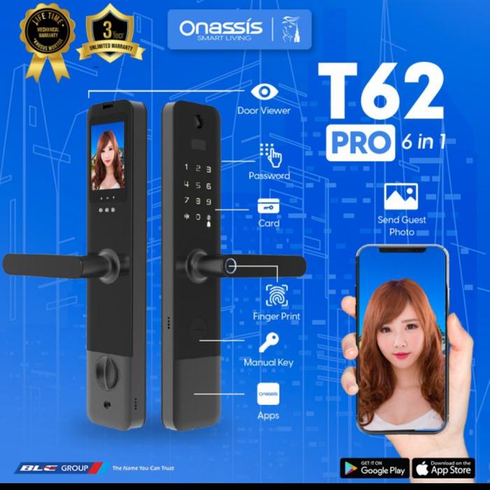 Jual Onassis Smartlock T62 Pro - Jakarta Barat - SkyHomeSmart-1 | Tokopedia