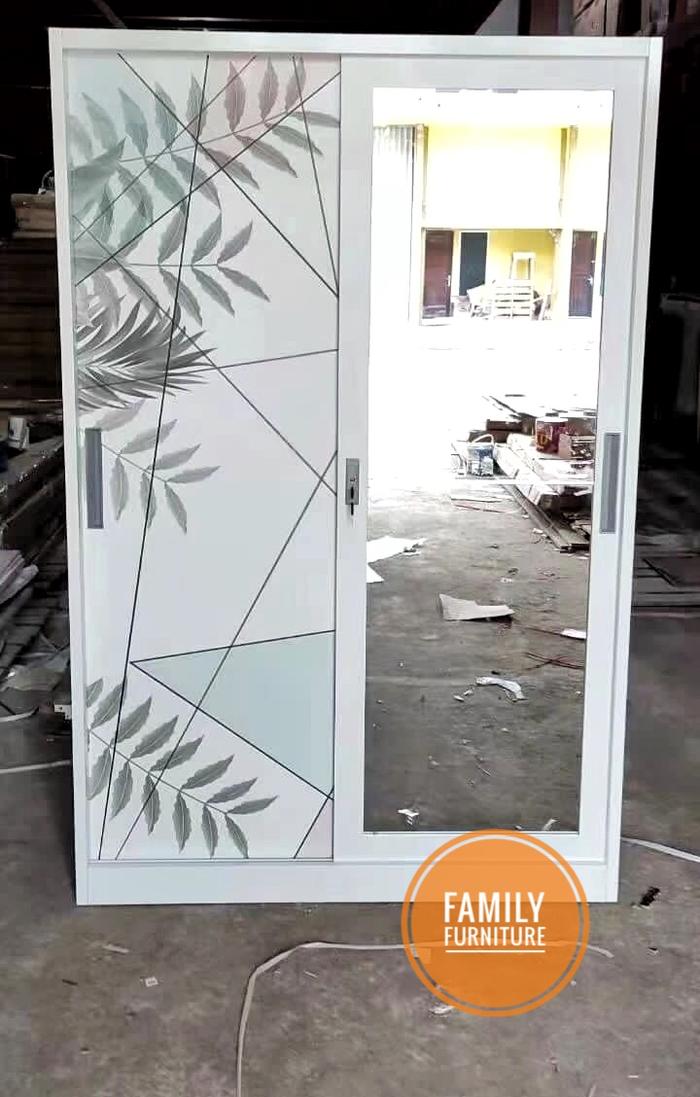 Jual Lemari Sliding Pintu 2 Kombinasi Cermin Minimalis - Kota Medan ...