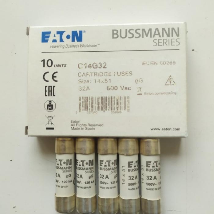 Jual C14G32 14x51 32A 500V 120kA Cylindrical Fuse 14×51 32A gG 500V AC ...