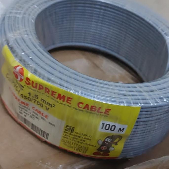 Jual kabel supreme nyaf 1.5 mm .abu abu .serabut .100 meter - Kota Bandung - aqila listrik ...