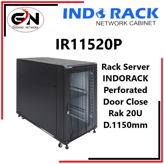 Jual Rack Server INDORACK Perforated Door Close Rak 20U D.1150mm ...