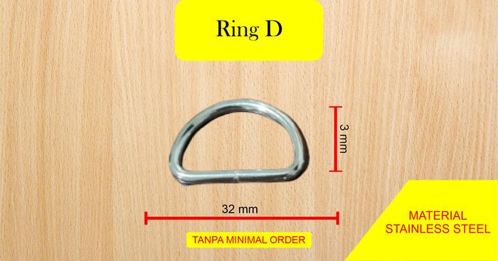 Jual Ring D silver putih besi nikel berbagai ukuran - ring d 3x38mm ...
