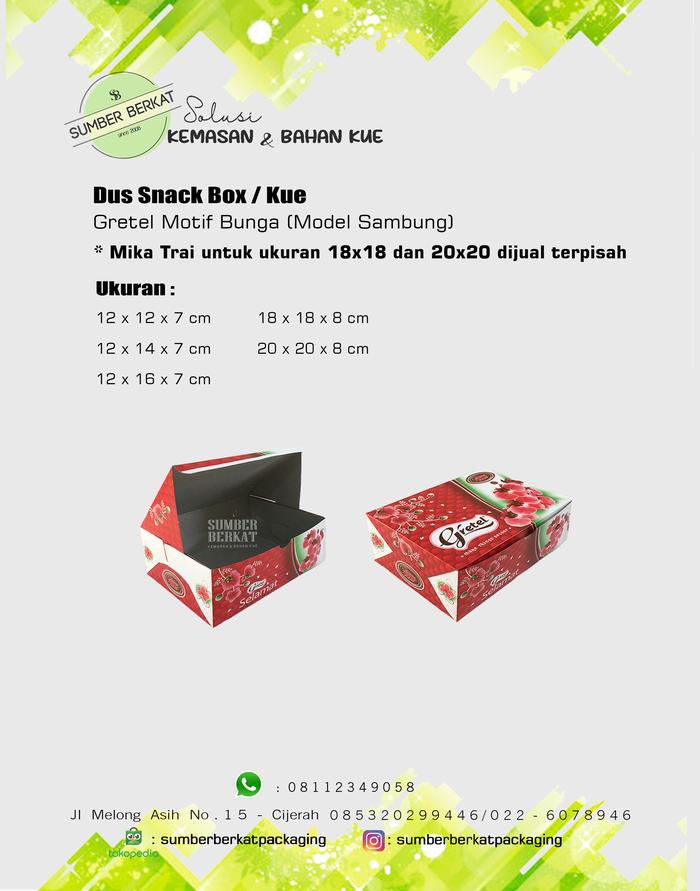 Jual Dus/Kemasan Snack/Kue/Nasi 12x12 - Gretel (100 pc) - Kota Bandung ...
