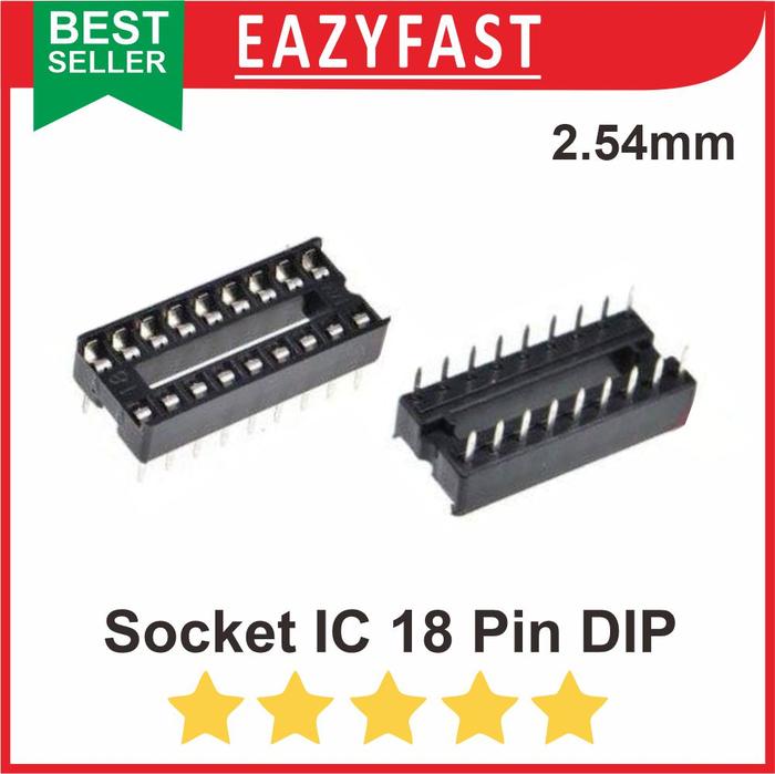 Jual Socket IC 18P 18 P Pin Kaki DIP Skinny Soket Rumah Dudukan Adapter ...