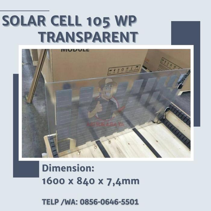 Jual Solar Cell 105 Wp Mono Tembus Pandang Transparan Solar Panel 105Wp ...