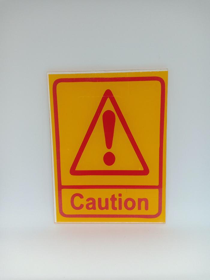 Promo Papan Nama Akrilik Stiker Sign Board Caution - Kab. Bantul ...