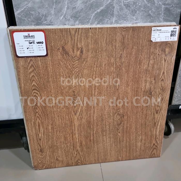 Jual GRANIT SANDIMAS KAYU STRUCTURED JATI WOOD 60X60/1.44M FREE ONGKIR - Jakarta Pusat ...