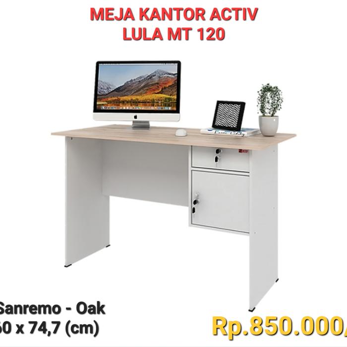 Jual Meja Kantor Activ Lula MT 120 White Sanremo - Oak - Kab. Sidoarjo ...