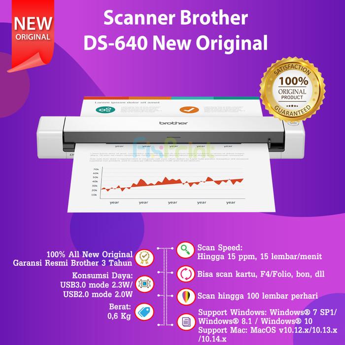 Promo BROTHER Scanner DS640 Portabel Compact Mobile Scanner Brother DS ...