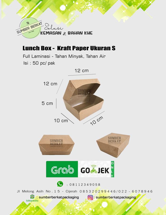 Jual Paper Lunch Box Kraft / Kotak Nasi Kraft Ukuran S (50 pc) GOJEK ...