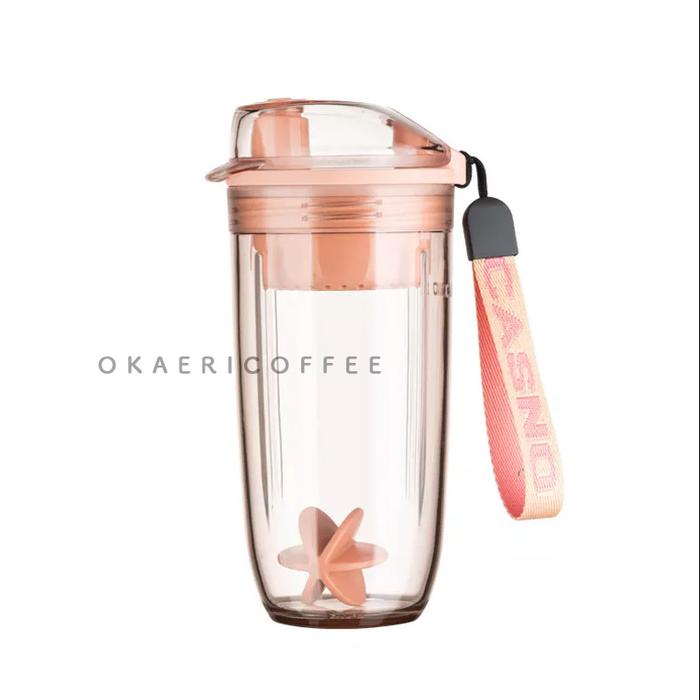 Jual Fitness Protein Shaker Bottle 400ml/ Tumbler Olahraga Botol Minum ...