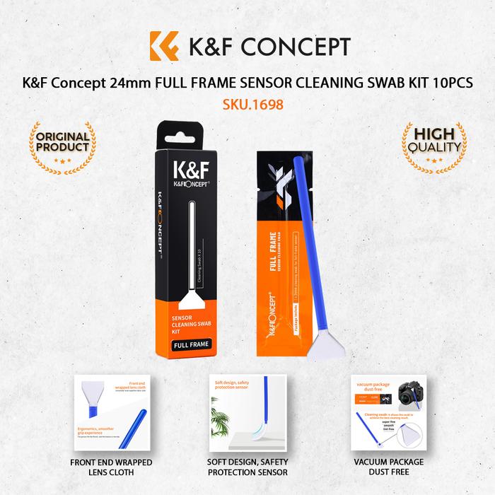 Jual K&F KNF Concept Sensor Cleaning Swab kit for FULL Frame Sensor ...