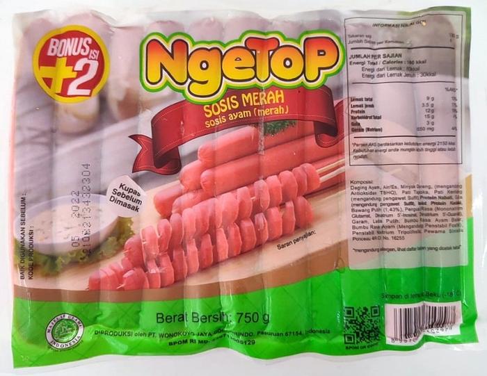 Jual NgeTop Sosis Ayam Merah Ulir 750gr (KHUSUS KURIR INSTANT) - Kota ...
