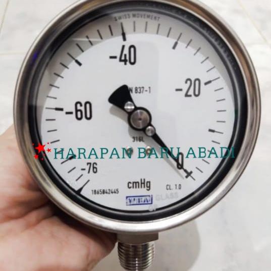 Jual Vacuum Gauge Wika Full SS 4" inch -76 cmHg / Compound Gauge Stainless - Jakarta Barat ...