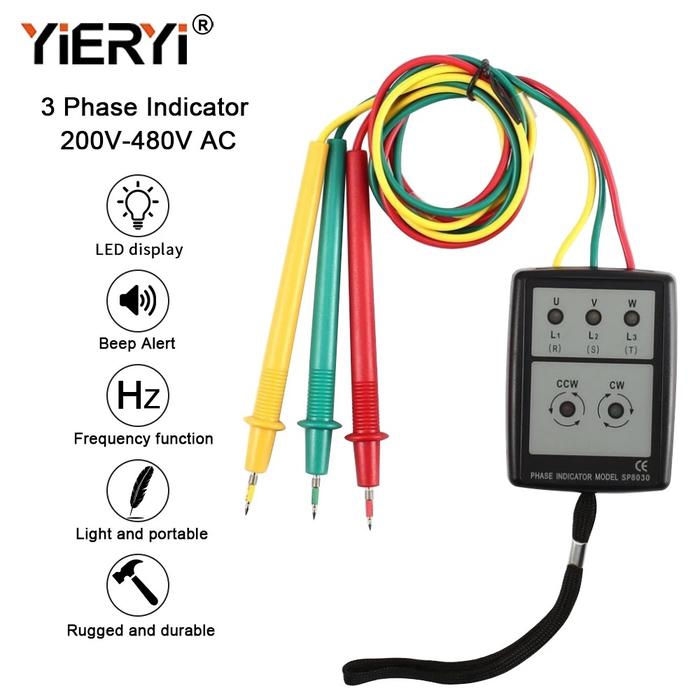 Jual Sp8030 Three 3 Phase Rotation Indicator Meter 200v 600v Ac