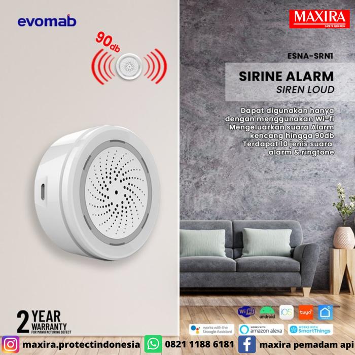 Jual Evomab Bel Rumah dan Alarm Anti Maling Wifi IoT Smart Home ESNA ...