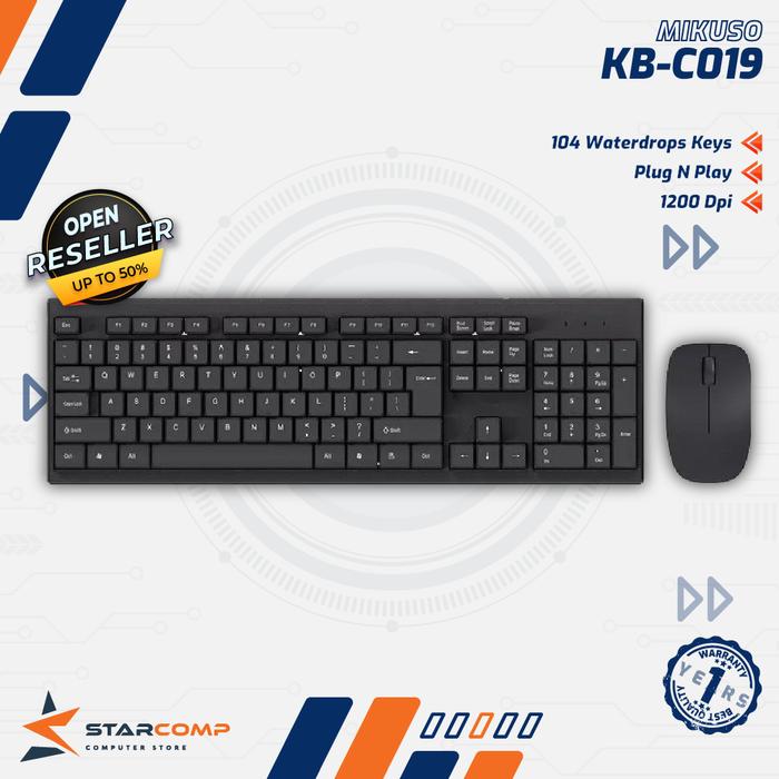 Jual Mikuso KB-C019 Keyboard & Mouse Wireless Combo Keyboard Paseo 2.4GHz - Kota Semarang ...