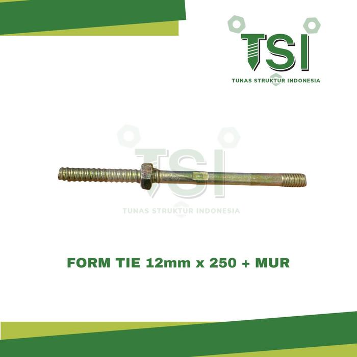Jual FORM TIE 12mm x 250 + MUR FORM TIE (HEX NUT) - Jakarta Barat ...