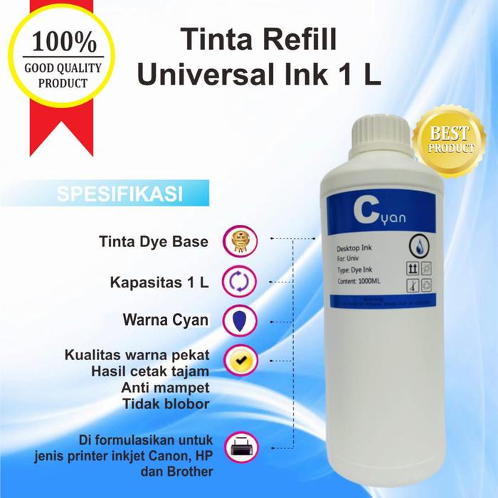 Jual Tinta Epson 1 Liter Refill Pengganti Original 003 001 005 664 774 ...