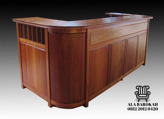 Jual meja resepsionis jati solid meja layanan kayu jati solid meja ...