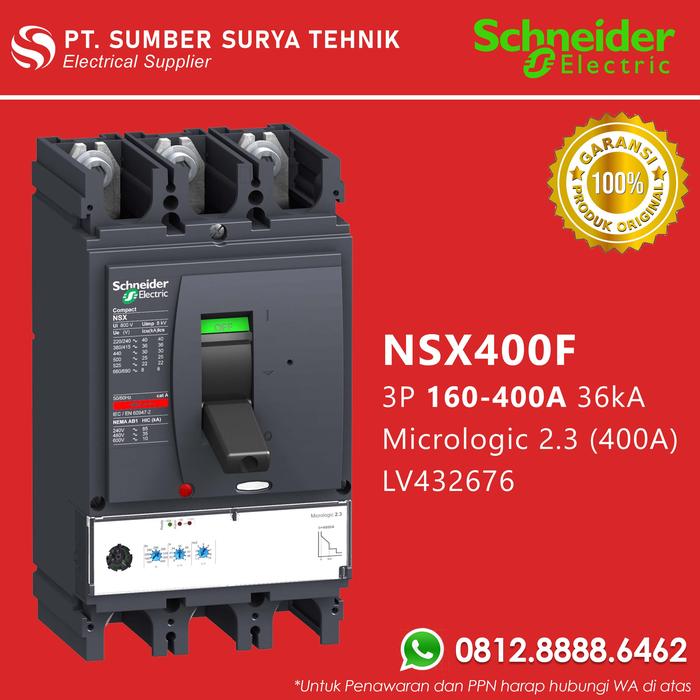 Jual MCCB NSX400F LV432676 3P 160-400A 36kA Compact Schneider - Jakarta Pusat - Toko Sumber ...