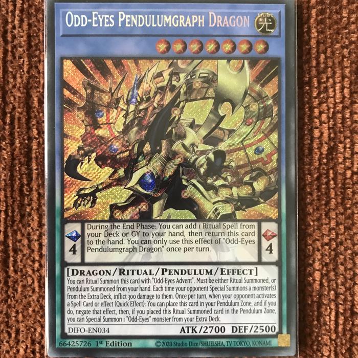 Jual Odd-Eyes Pendulumgraph Dragon - DIFO-EN034 - Secret Rare (Yugioh) - Kota Palangkaraya ...